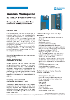 Boreas 14 Bar High Pressure Refrigerated Air Dryer | Donaldson ...