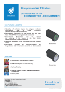 DF High Pressure Compressed Air Filter Element | Donaldson Compressed ...