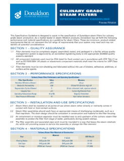 Steam Filter Elements | Donaldson Compressed Air & Process