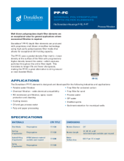 PP-FC Polypropylene Depth Filter Element | Donaldson Compressed Air ...