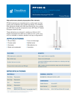 PP100-Q Liquid Filter Element | Donaldson Compressed Air & Process