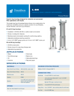 L-BH Liquid Bag Housings | Donaldson Compressed Air & Process