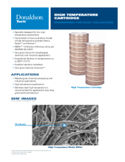 High Temperature | Cartridge Collector Filters | Donaldson Industrial ...