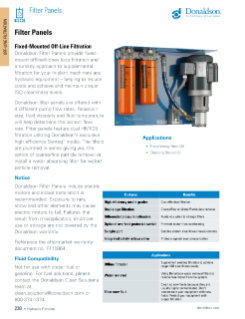 Offline Oil Filtration Panel│Donaldson Hydraulics