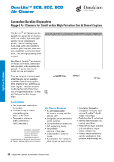 DuraLite™ ECB, ECC, ECD Air Cleaner | Donaldson Engine & Vehicle