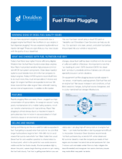 Microbial Bacteria in Diesel Fuel│Donaldson Engine & Vehicle