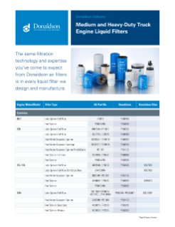 Transportation Filtration | Donaldson Engine & Vehicle