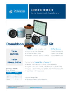 4WD Filter Kits | Donaldson Engine & Vehicle