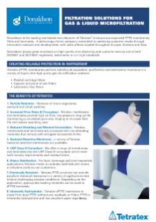 Tetratex® Membrane Filter Media | Donaldson Filtration Solutions